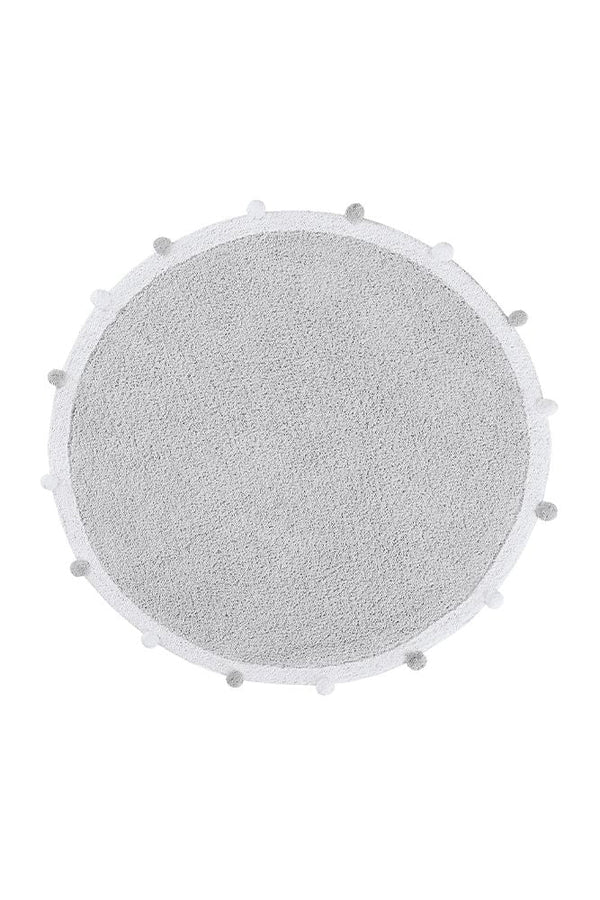 Washable Round Rug Bubbly Grey - White – Lorena Canals | Official Website