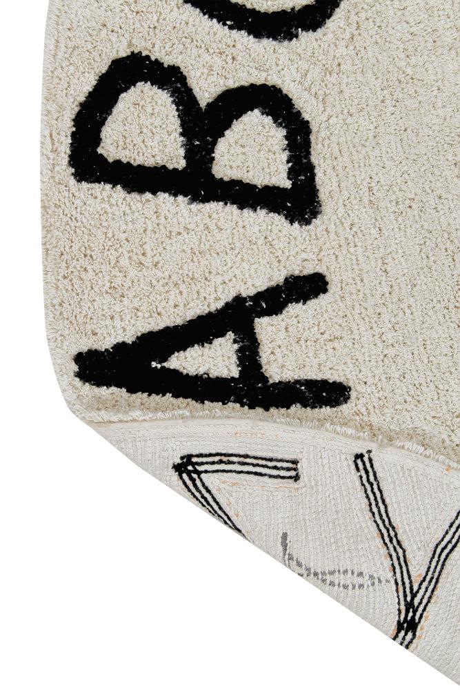 Washable Rug Abc Natural - Black | Lorena Canals USA